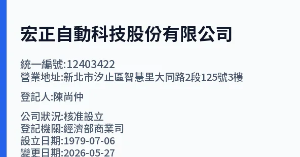 宏正自動科技股份有限公司的照片-統編 12403422(新北市) 公司登記資料與營業項目詳細圖表