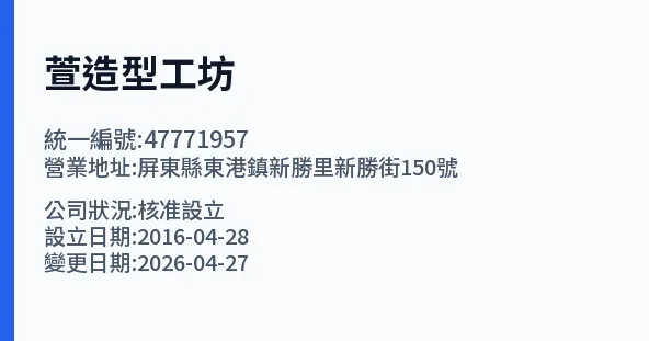 萱造型工坊的照片-統編 47771957(屏東縣) 公司登記資料與營業項目詳細圖表
