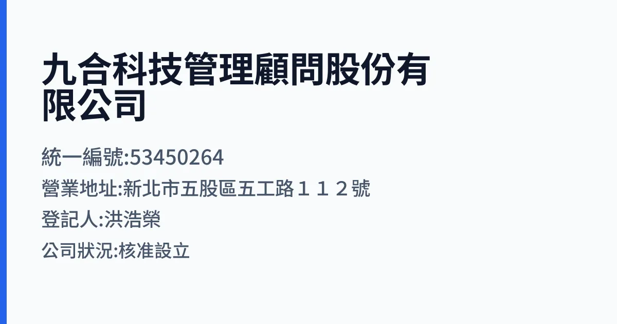 致茂品業環保科技股份有限公司 - 統編 53450264（新北市） 公司登記資料與營業項目詳細圖表