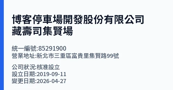 博客停車場開發股份有限公司藏壽司集賢場的照片-統編 85291900(新北市) 公司登記資料與營業項目詳細圖表