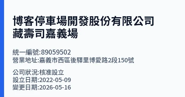 博客停車場開發股份有限公司藏壽司嘉義場的照片-統編 89059502(嘉義市) 公司登記資料與營業項目詳細圖表