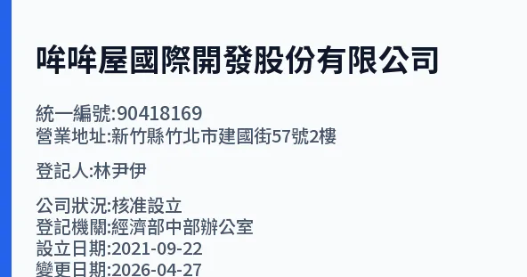 哞哞屋國際開發股份有限公司的照片-統編 90418169(新竹縣) 公司登記資料與營業項目詳細圖表